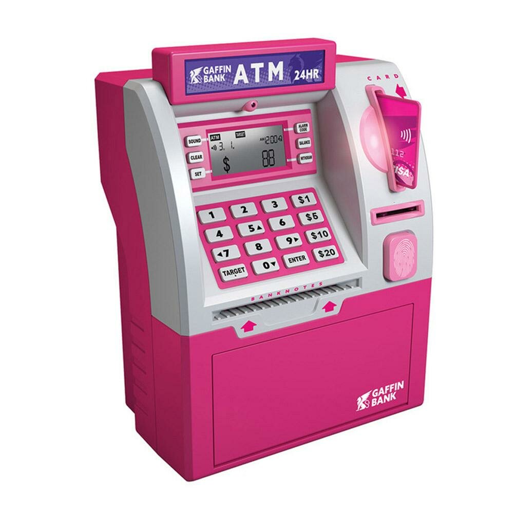Механическая сейф-копилка Банкомат Интерактивная детская копилка. Подарок ребенку на Новый год, день рождения