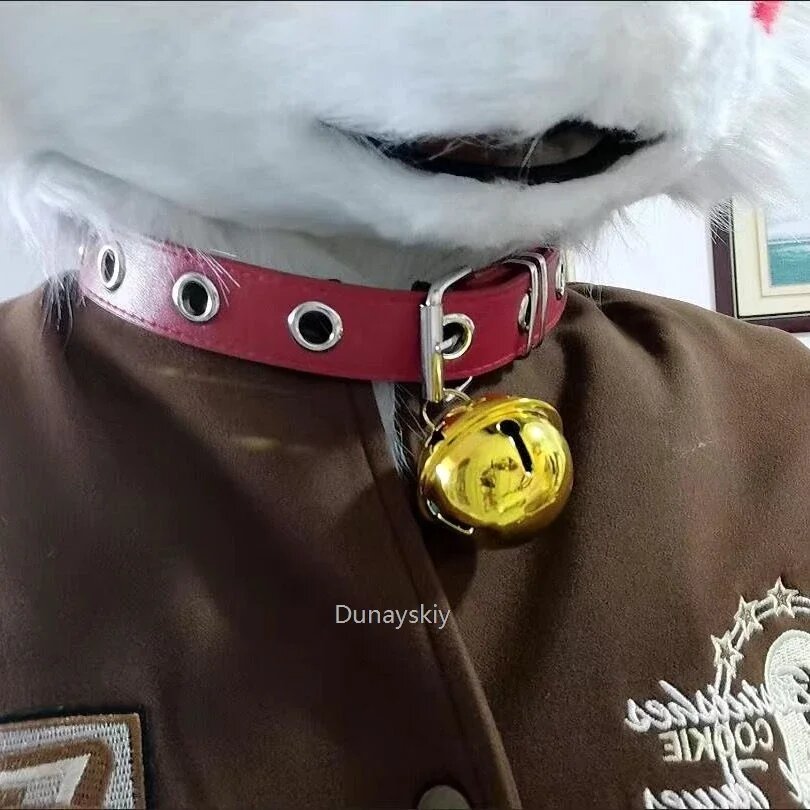 Многоцветный меховой костюм кота для косплея C7