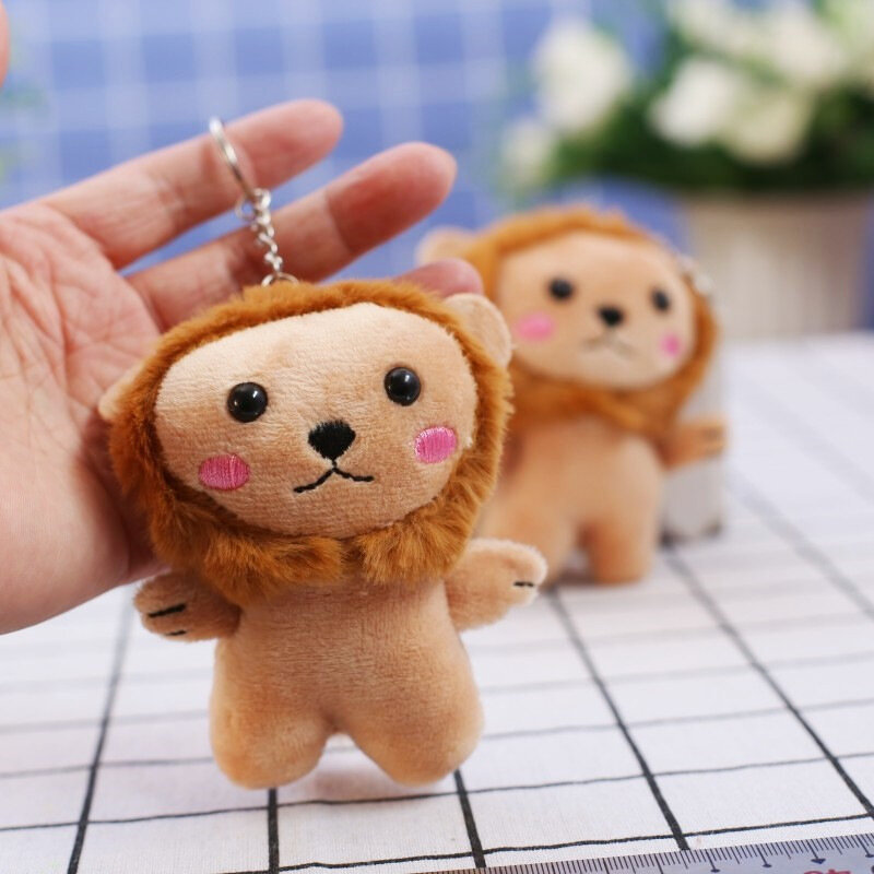 Милые плюшевые игрушки в виде тигра и льва, подвески для кукол, брелоки-подвески в виде тигровых когтей для сумок,