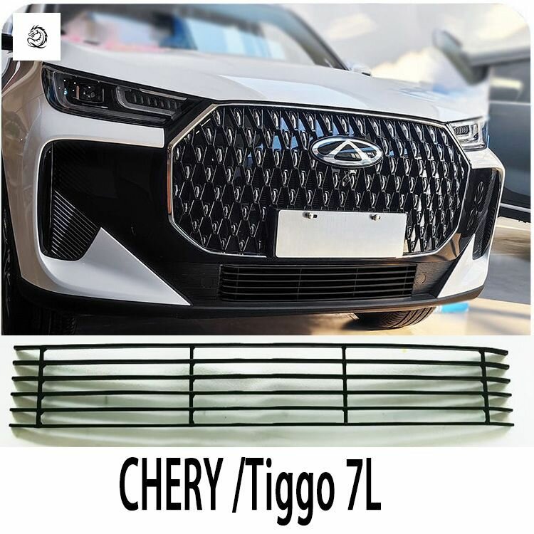 Защитная сетка радиатора CHERY Tiggo 7L черная нержавеющая сталь от пуха и насекомых