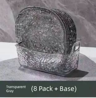 Блюдце 9 шт прозрачный
