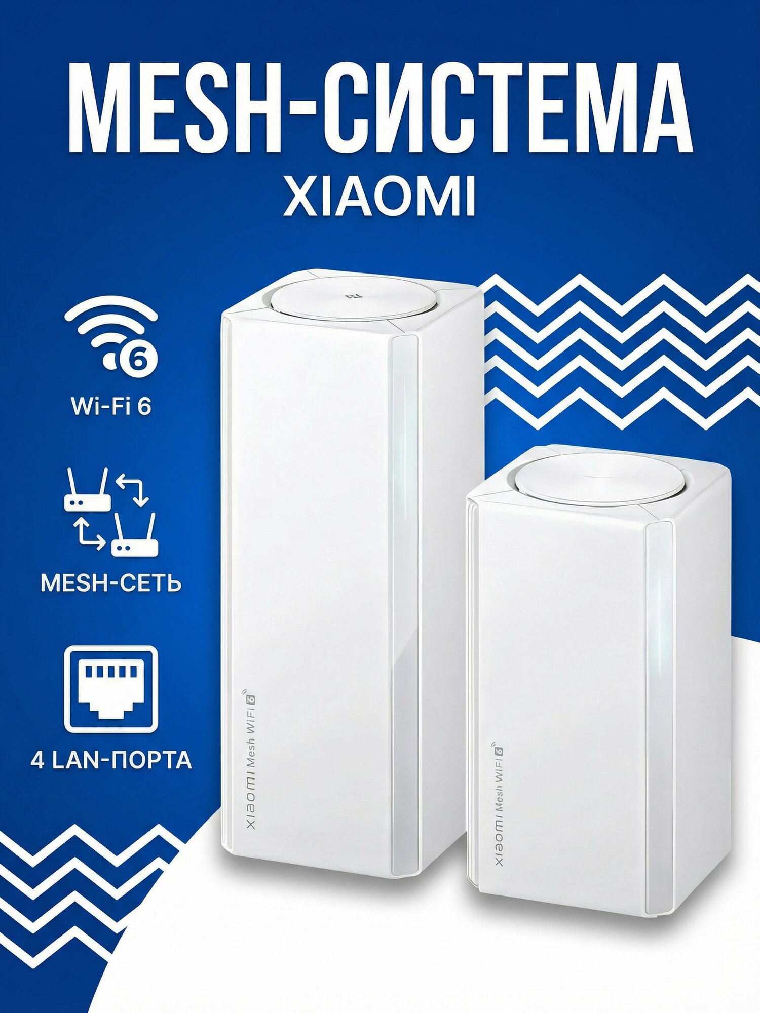 Набор роутеров Xiaomi Whole House Router Set RD01 + RD02 White CN