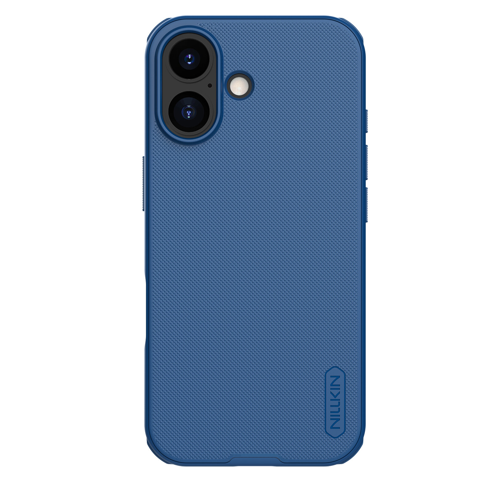Усиленный чехол синего цвета от Nillkin для iPhone 17, серия Super Frosted Shield Pro