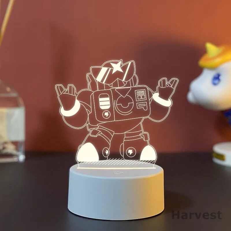 Brawl Stars 16-цветной ночник с дистанционным управлением,1,1,3, бронза