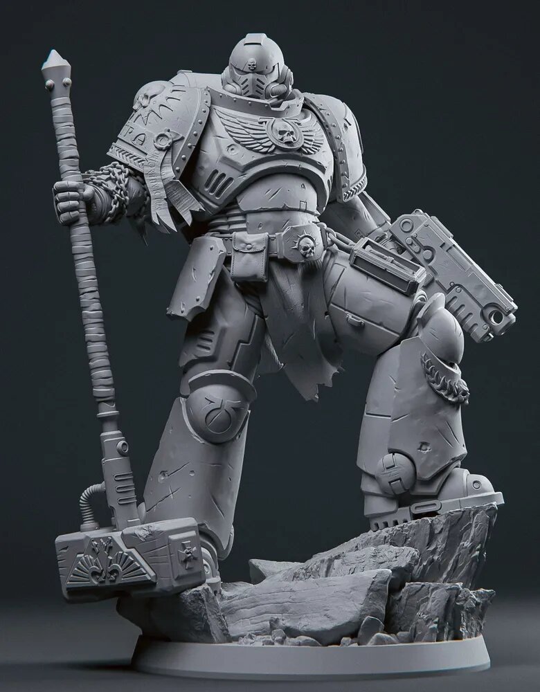 Фигурка коллекционная, Warhammer 40 000, капитан Деметриан Титус, высота фигурки 100 мм, под покраску