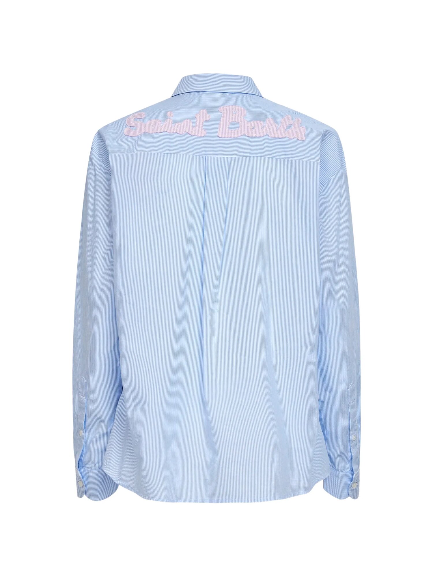 Рубашка MC2 Saint Barth Striped button-down cotton shirt, размер 40 — фото 1