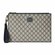 Сумка GUCCI, фактура плетеная, синий/черный