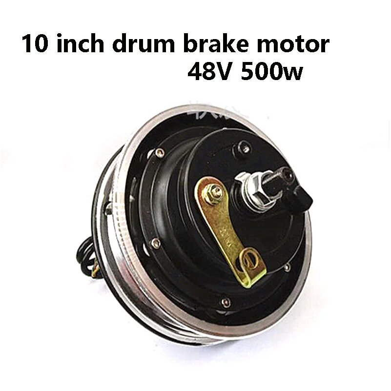 36V500w 48V500W 10-дюймовый барабанный тормозной мотор для скутера, 36V48V500W Kick Scooter, бесщеточный Барабанный тормоз, Мотор заднего колеса