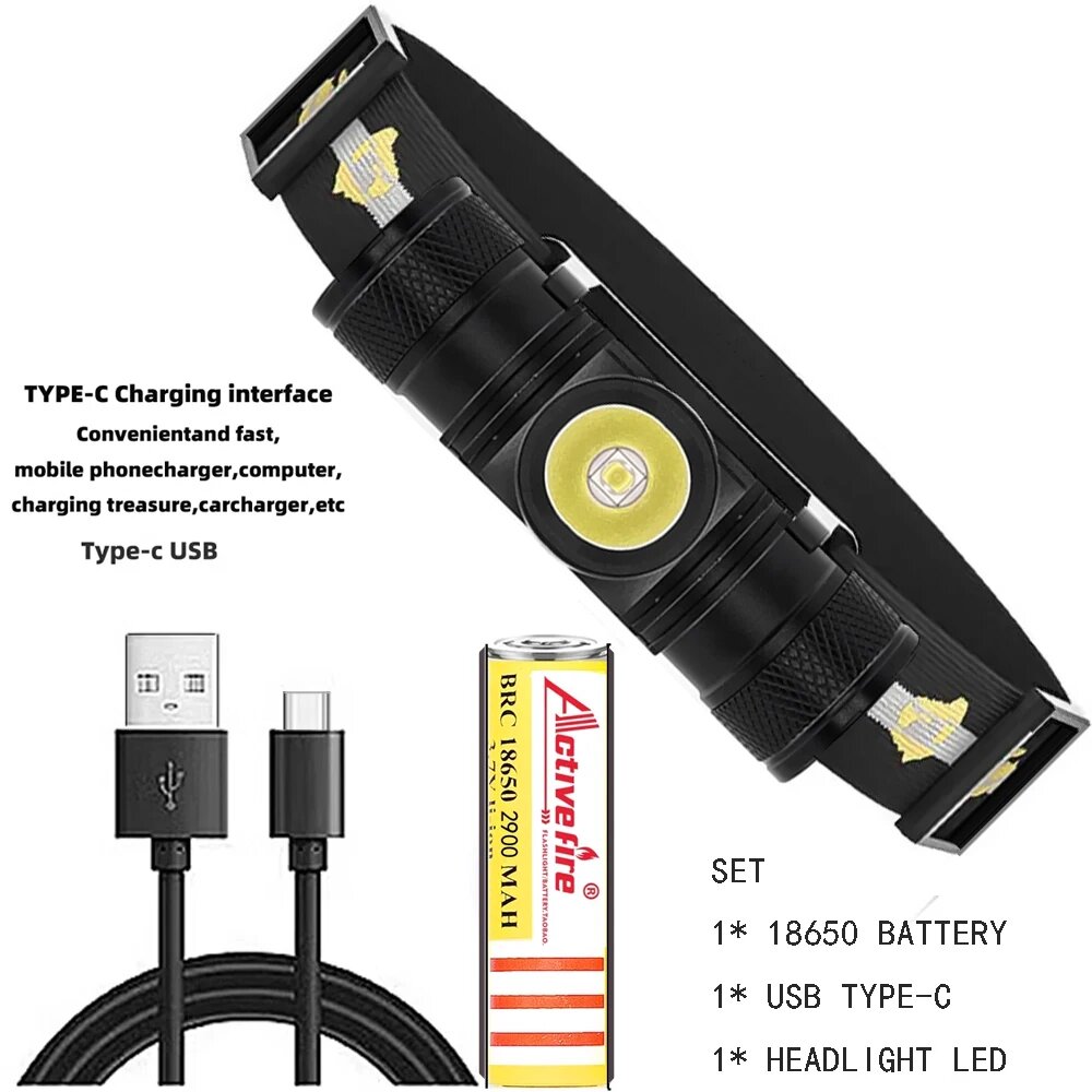 Налобный фонарь LUFFYFIRE 1200 люмен, 1LED SET