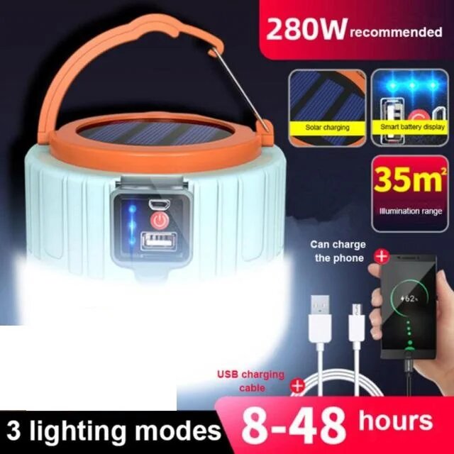 Светодиодный фонарь для кемпинга E－SMARTER, W509Blue, 280W