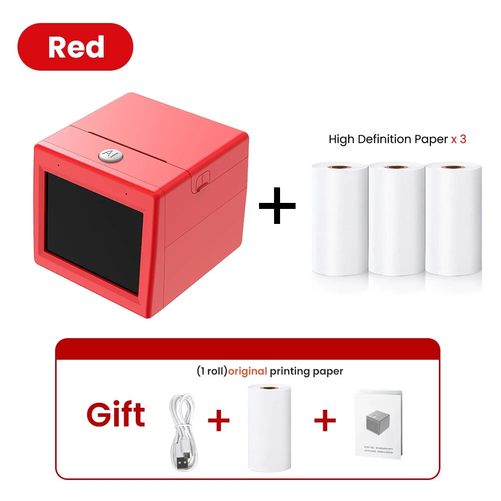 Термопринтер Red-3HD для рисования, красный