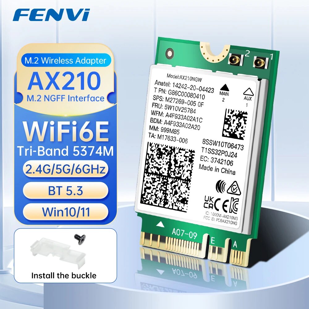 FENVI AX210 Wi-Fi 6E карта Bluetooth 5.3