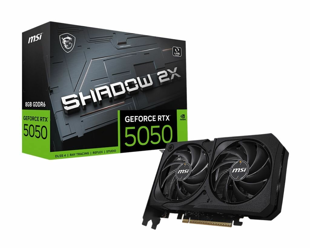 MSI Видеокарта GeForce RTX 5050 8 ГБ (RTX 5050 8G SHADOW 2X)