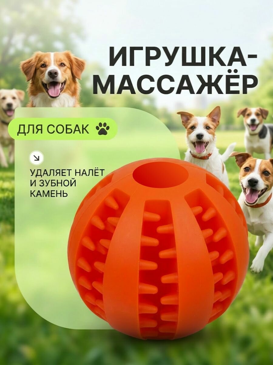 Мячик для собак, 7 см, каучуковый мяч для щенков и котят, интерактивная развивающая игрушка для кошек и котов