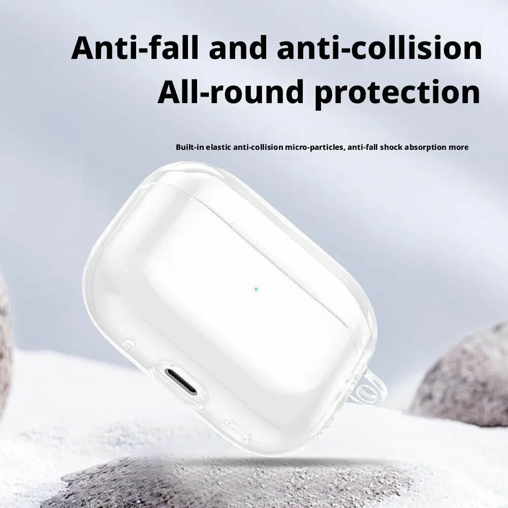 1 прозрачный чехол для наушников из ТПУ, для AirPods Pro 3, водонепроницаемый, ударопрочный