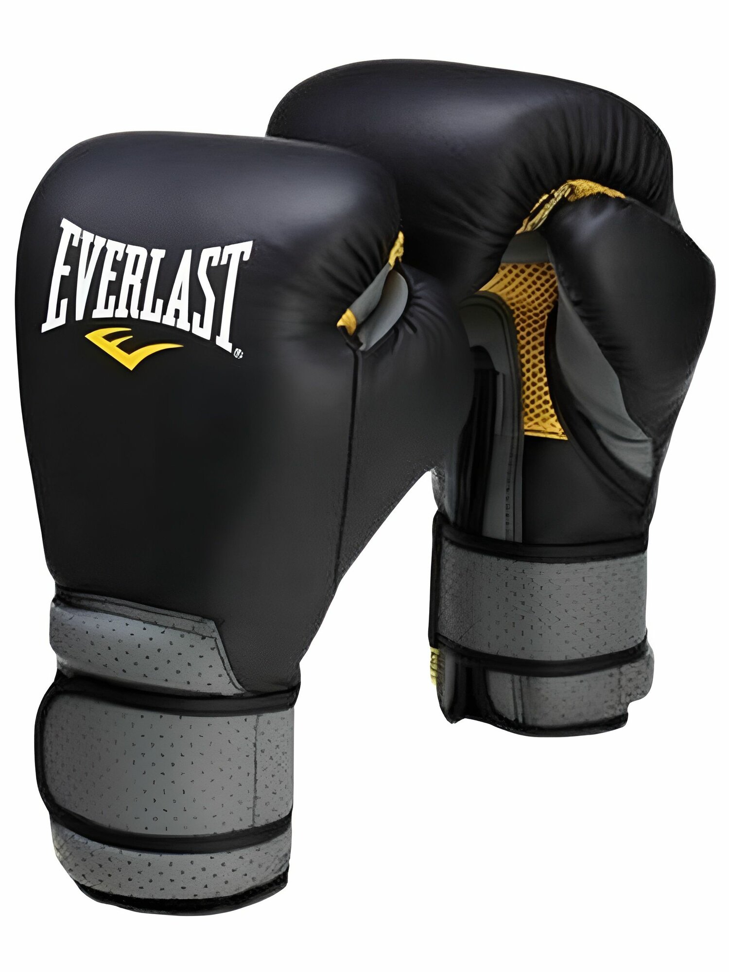 Перчатки тренировочные на липучке Everlast Pro Leather Strap 10oz черные