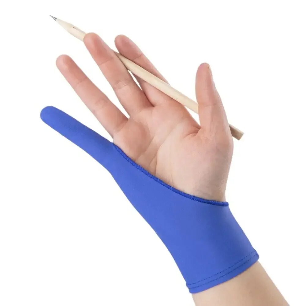 Перчатки для рисования ATMC15V36 черные/синие/серые/розовые blue-M-1 finger