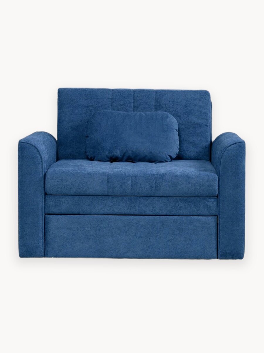 Кресло - кровать Сандейл ТК 902, раскладное, выкатное, 195x85см спальное место, велюр Ocean 018, темно-лазурный