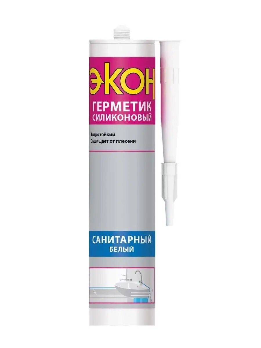 Герметик санитарный белый, 280мл.