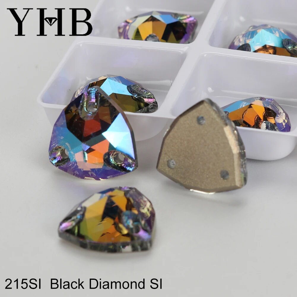 Стразы YHB 12 мм, 215SI BlackDiamondSI, 28 шт