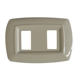 Рамка-2 Laser 2592/A на 2 (1+1) модуля овальная бежевая FEB (12 шт. в комплекте)