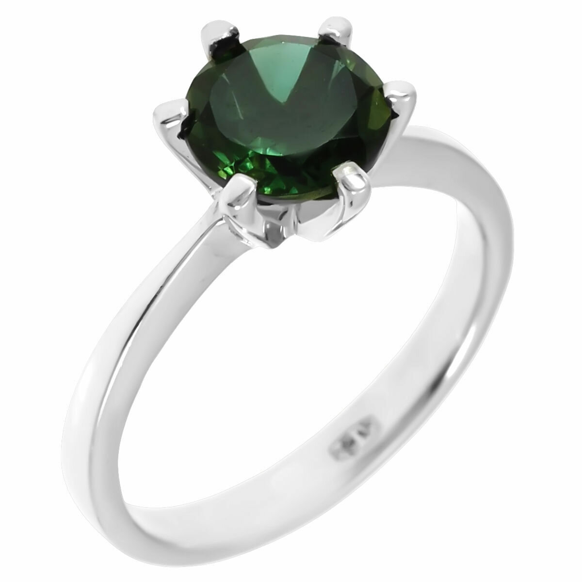 Кольцо тонкое, серебро, 925 проба, шпинель синтетическая