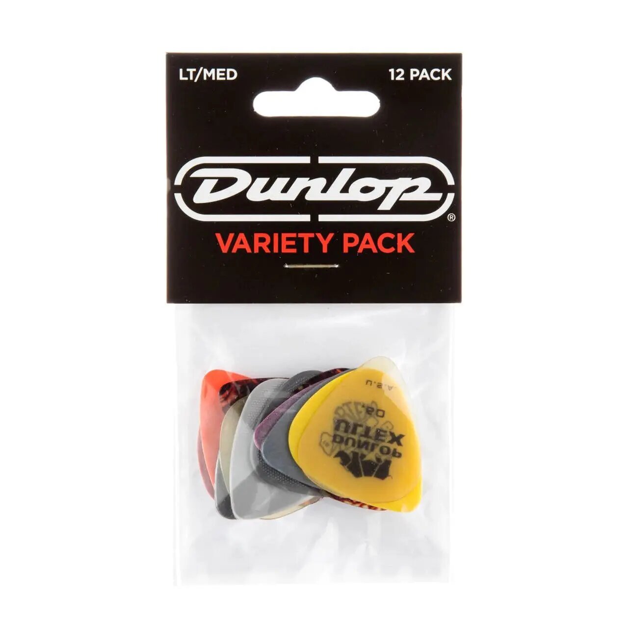 Медиаторы для гитары, набор из 12 штук, Dunlop PVP101 Guitar LT/MED Pick Variety Pack, Dunlop (Данлоп)