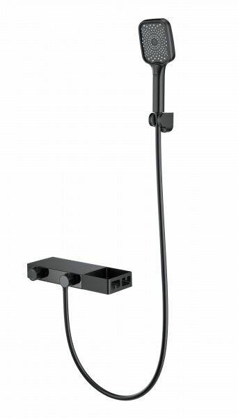 Смеситель для ванны с душем и термостатом Wonzon&Woghand, Черный матовый