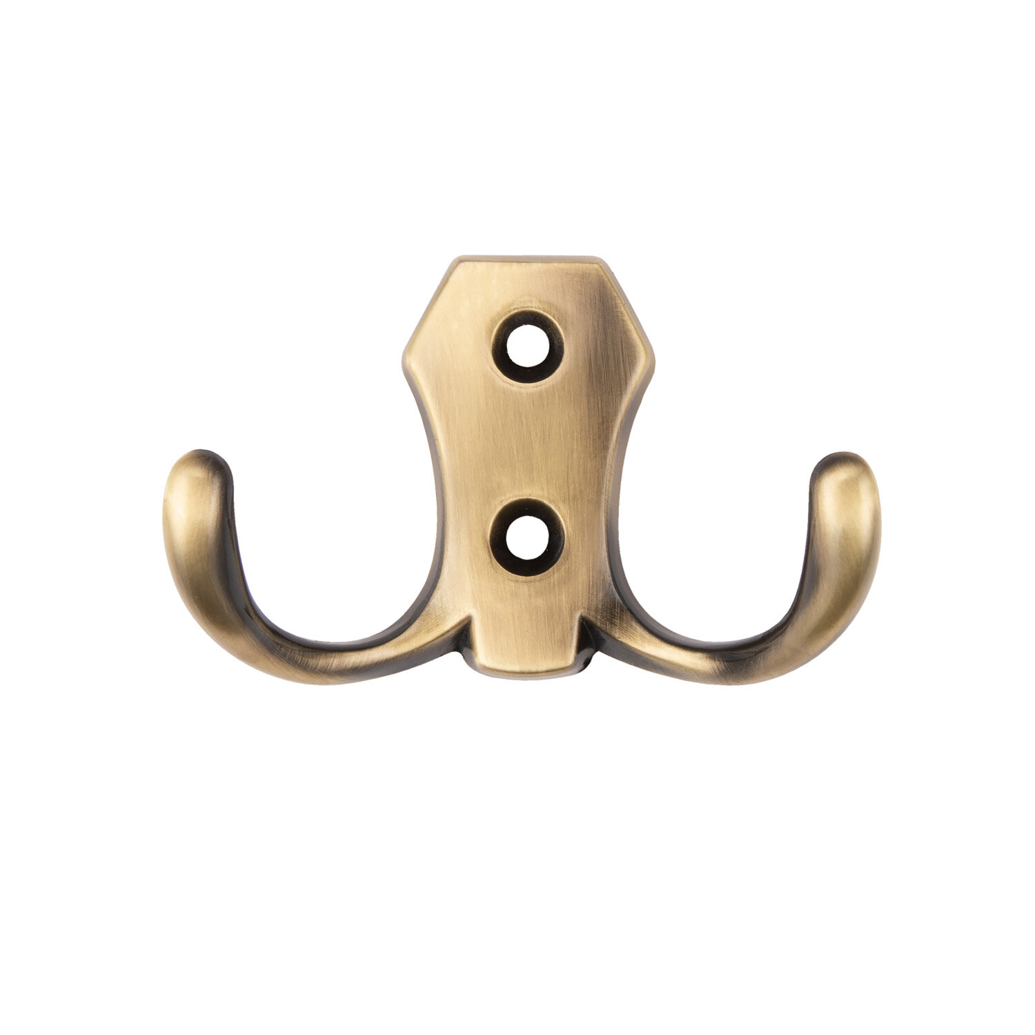 Мебельный крючок EDSON FHK-21403-N00-AB ANTIQUE BRONZE двухрожковый | бронза