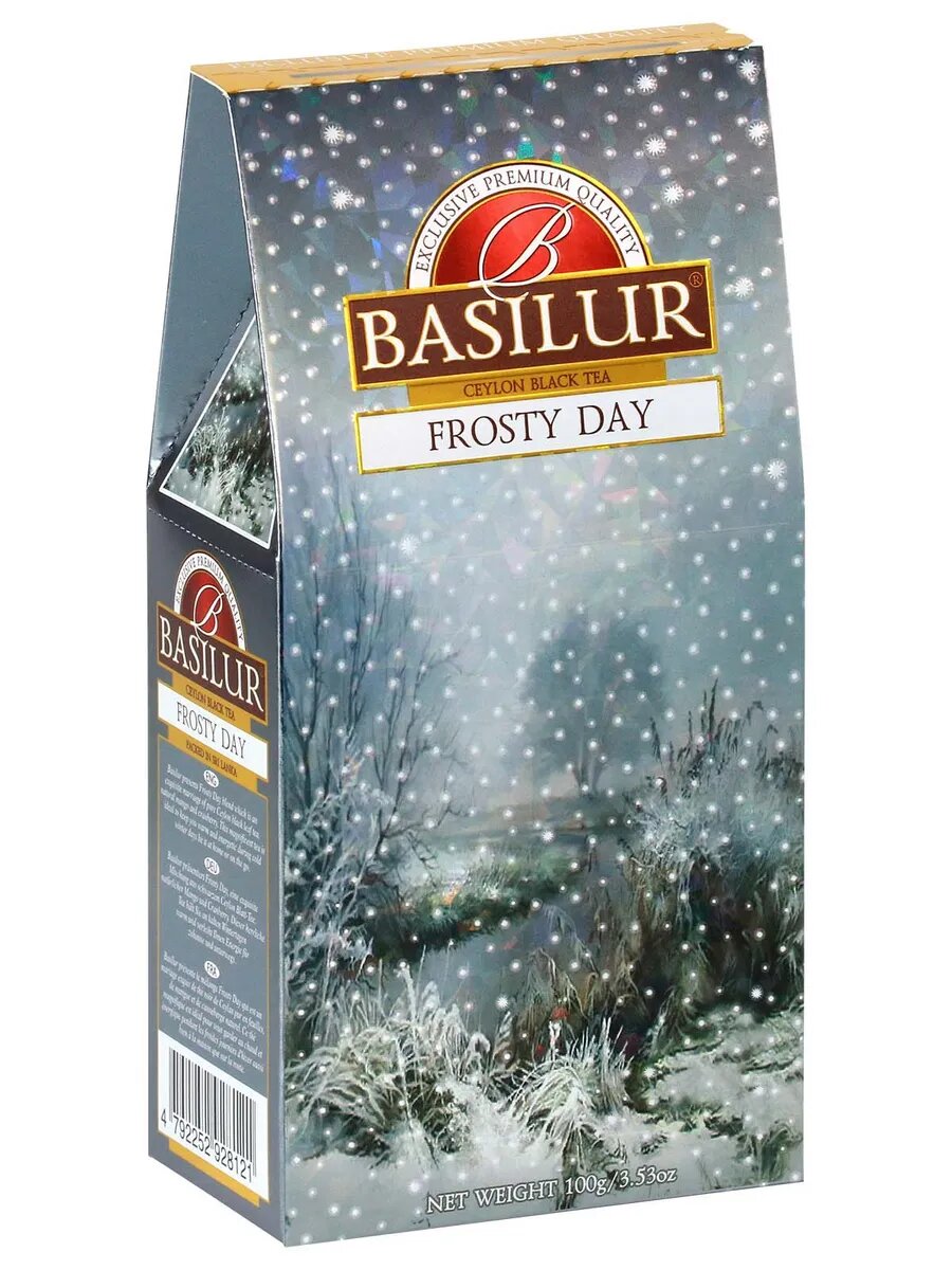 Чай Basilur "морозный день", листовой, среднелистовой, подарочный, черный