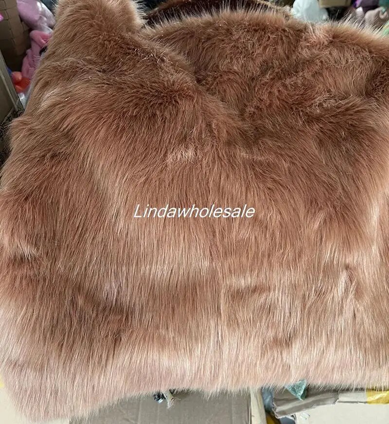 Плюшевый мех лисы ZHONGYIJIATIMELY 160 см X 45 см Коричневый, 160x90cm, No.32 light brown