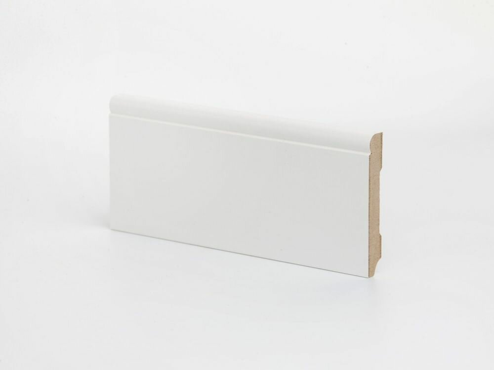 Плинтус Напольный МДФ Ликорн К-22 Белый В82хТ12х2050 мм DeArtio.