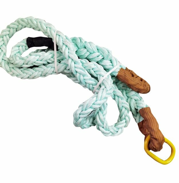 Трос буксировочный ТБС- д. каната 48мм 6 метров Со Звеном (масса автомобиля-50тн) из синтетического каната