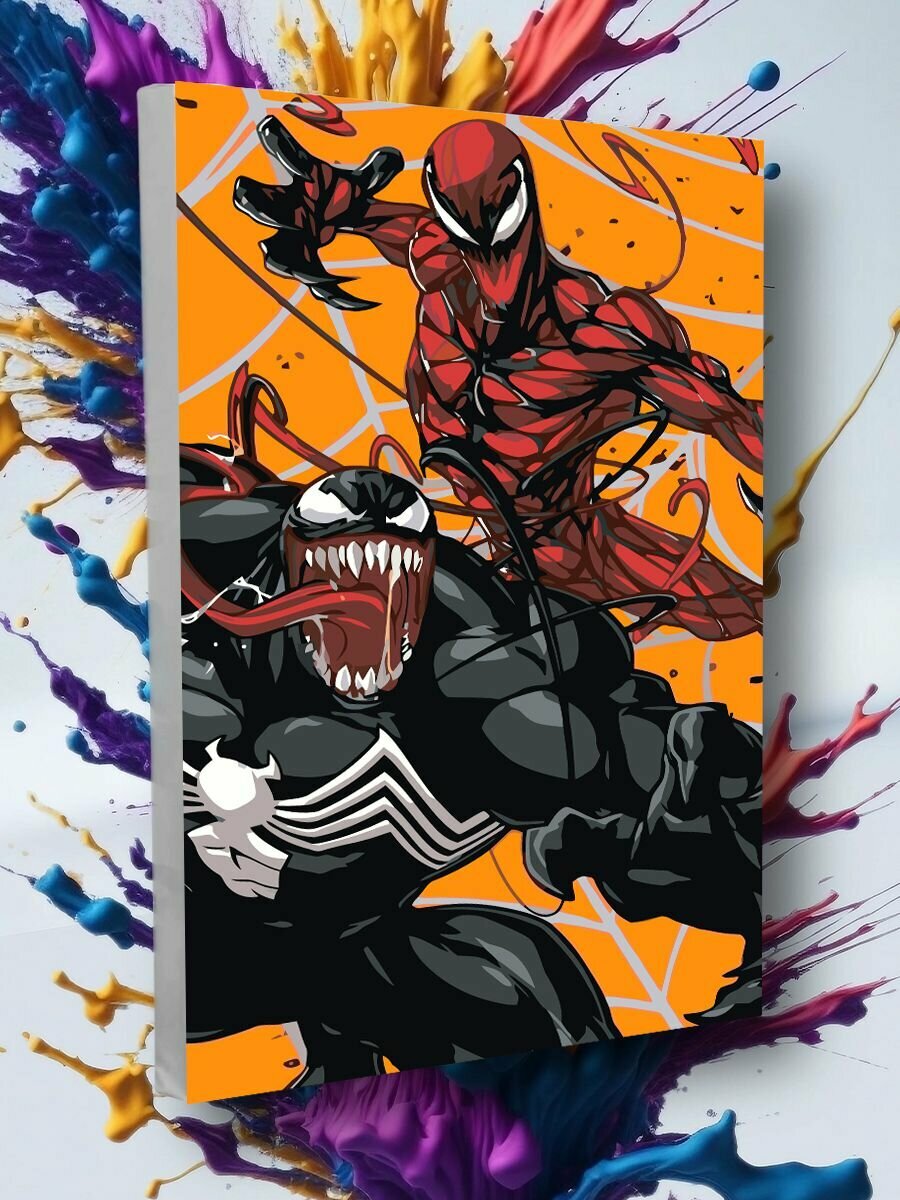 Картина по номерам Карнаж Человек Паук Веном 40*50