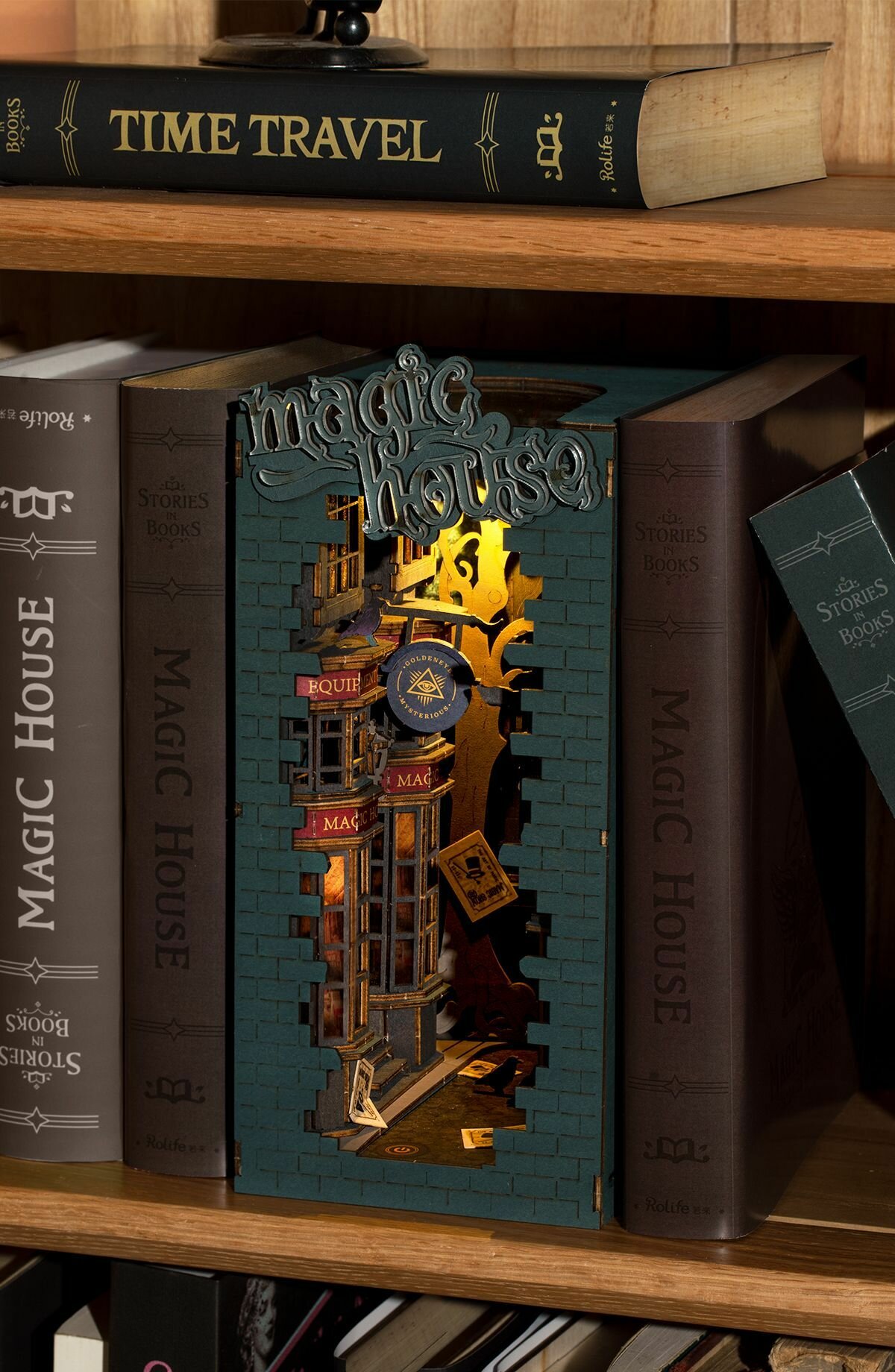 Румбокс гарри поттер, Magic House, Румбокс, деревянный конструктор, книжный уголок, Rolife TGB03
