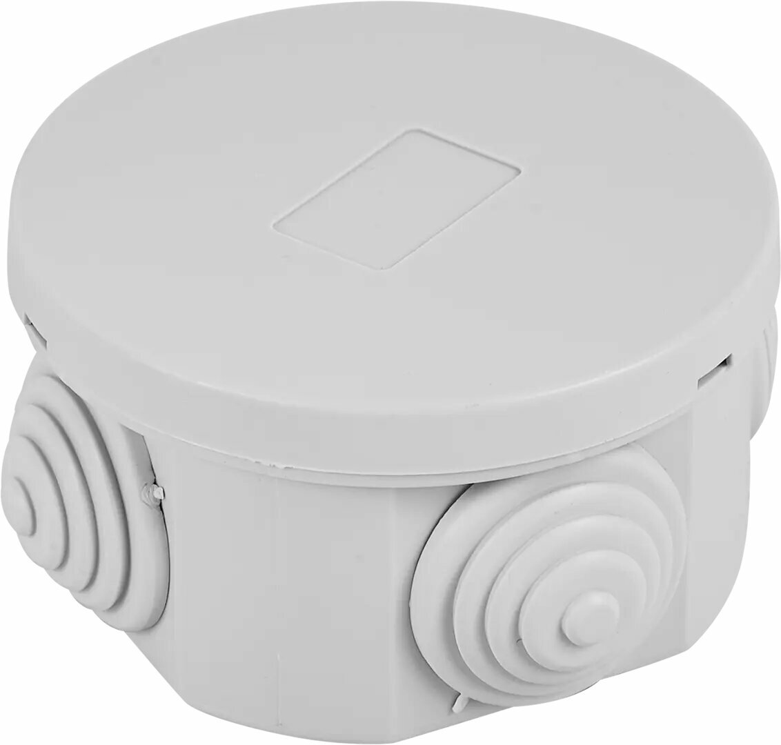 Распределительная коробка открытая Lexman D65x35 мм 4 ввода IP55 цвет серый