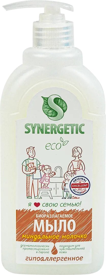 Жидкое мыло для рук Synergetic миндаль 500 мл