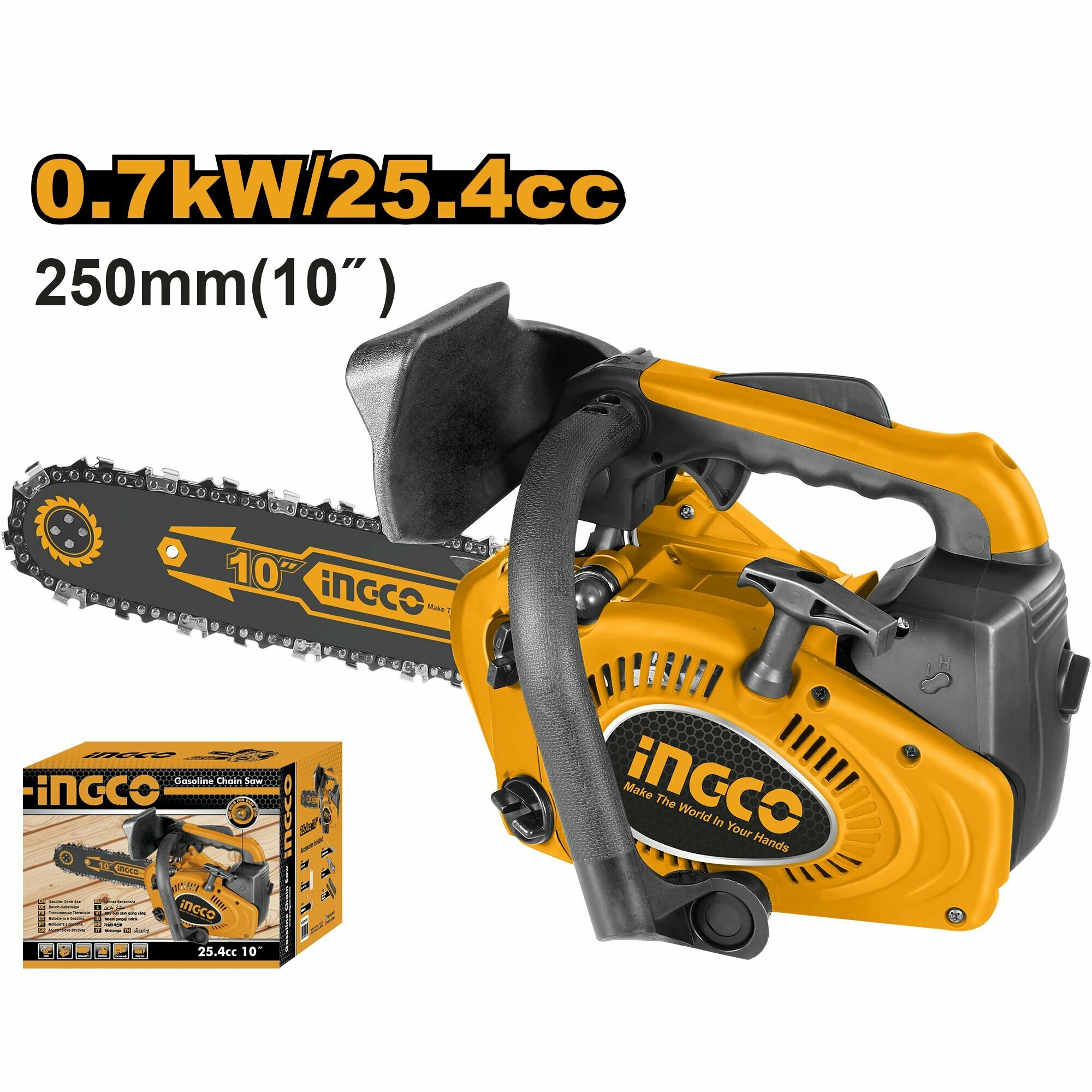 Бензопила цепная INGCO GCS5261011 0,7 кВт (1 л. с.) 10"