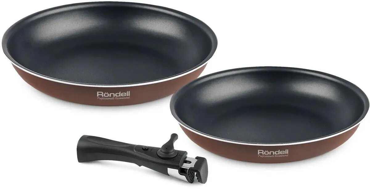 Набор сковород Rondell RDA-1788 коричневый алюминий