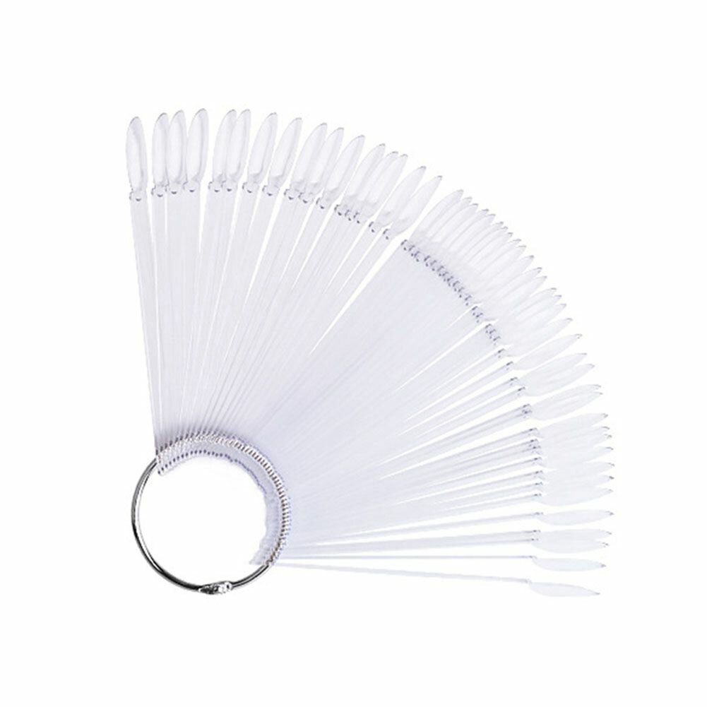 Демонстрационная карта цветов лаков для ногтей, 50 шт, веерообразные, круглые головки, инструменты для отработки навыков дизайна ногтей и тестирования образцов