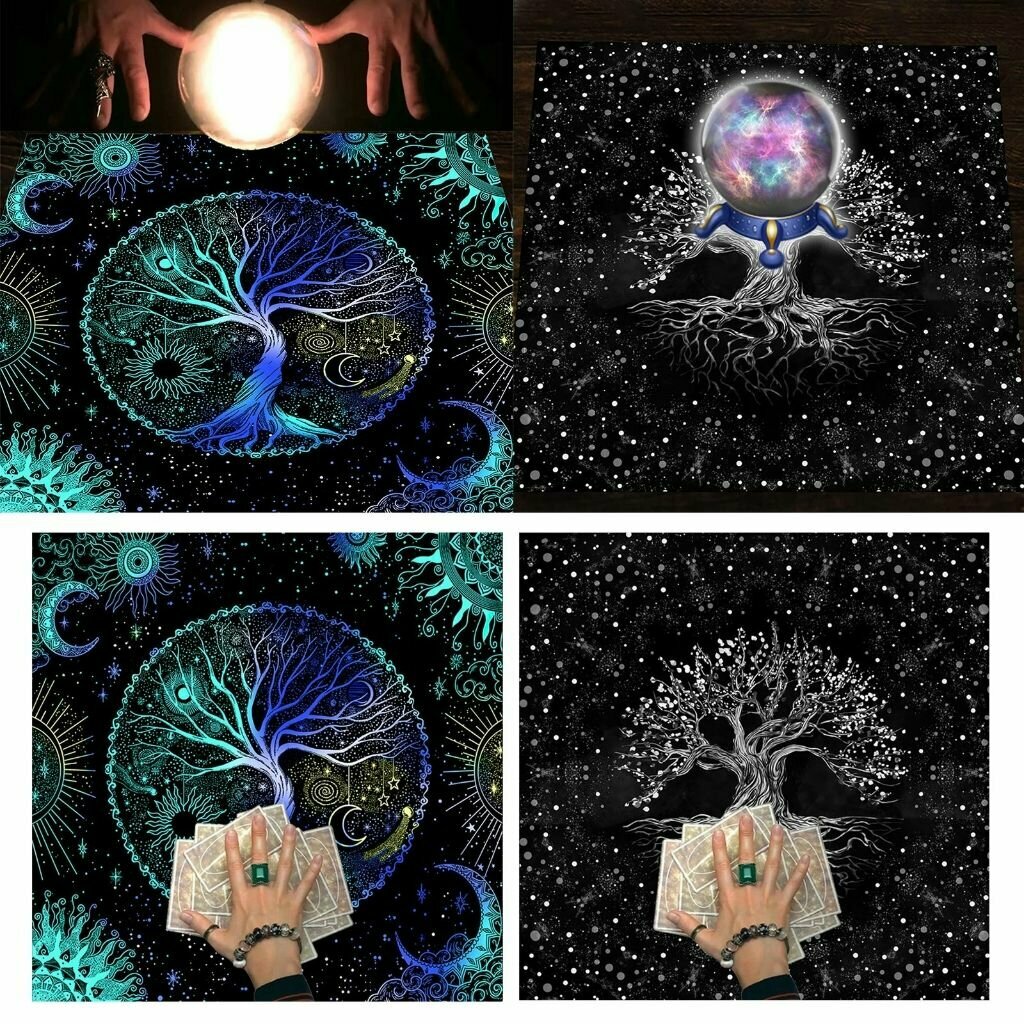 1 кусок скатерти Таро "Древо жизни"-TLB70 60x60