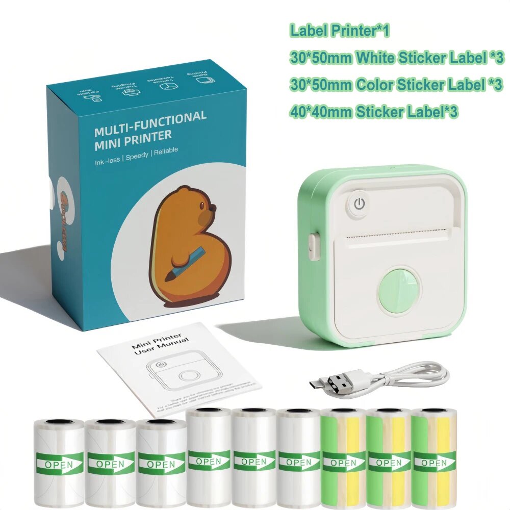 Новый принтер этикеток D5, бесчернильный термопринтер для изготовления этикеток, 12-57 мм, бумажный регулируемый карманный мини-принтер для наклеек для журнала с кодовыми бирками