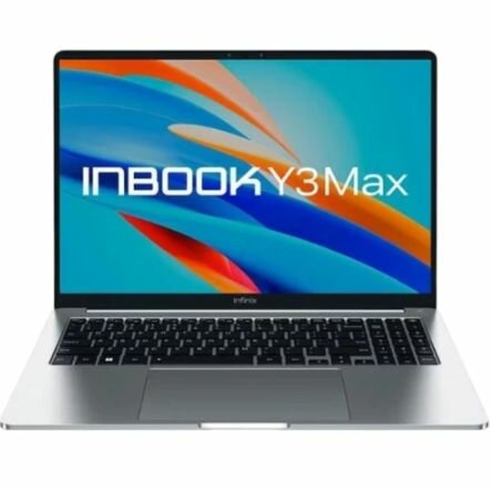 16" Ноутбук Infinix InBook Y3 MAX (71008302603) серебристый - 1920x1200, IPS, Intel Core i5-12450H, ядра: 8 x 2 ГГц, 16 ГБ, SSD 1024 ГБ, Intel UHD Graphics, Windows 10 Pro