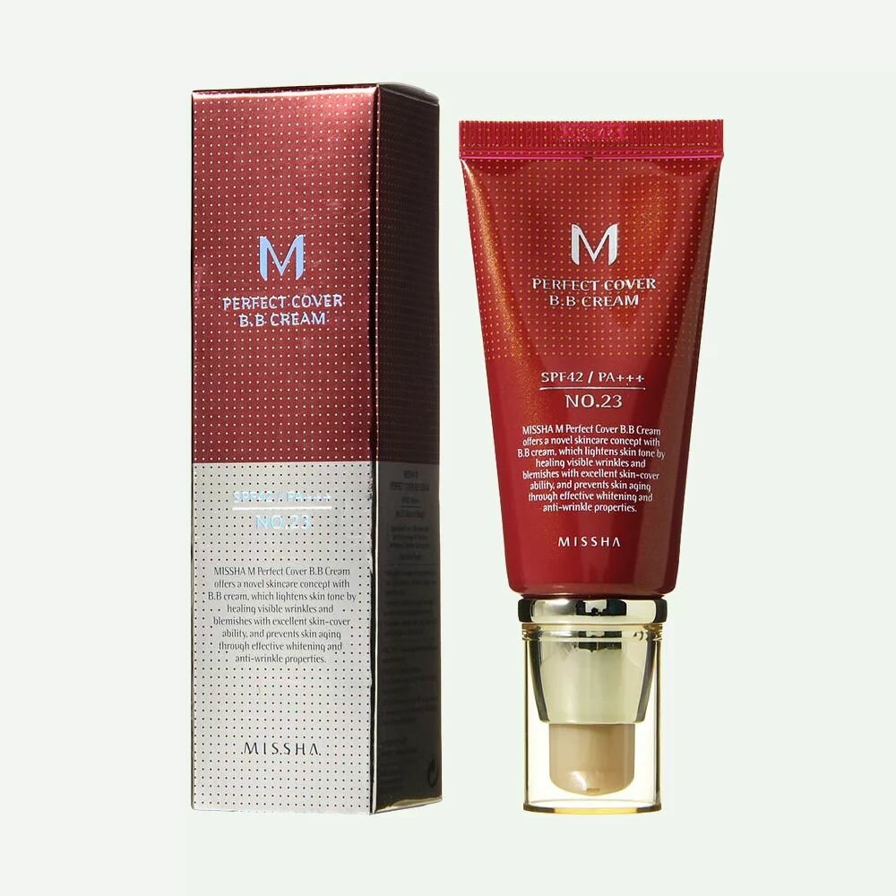 Тональный крем для лица Missha Perfect Cover BB SPF42 тон 23, 50 мл