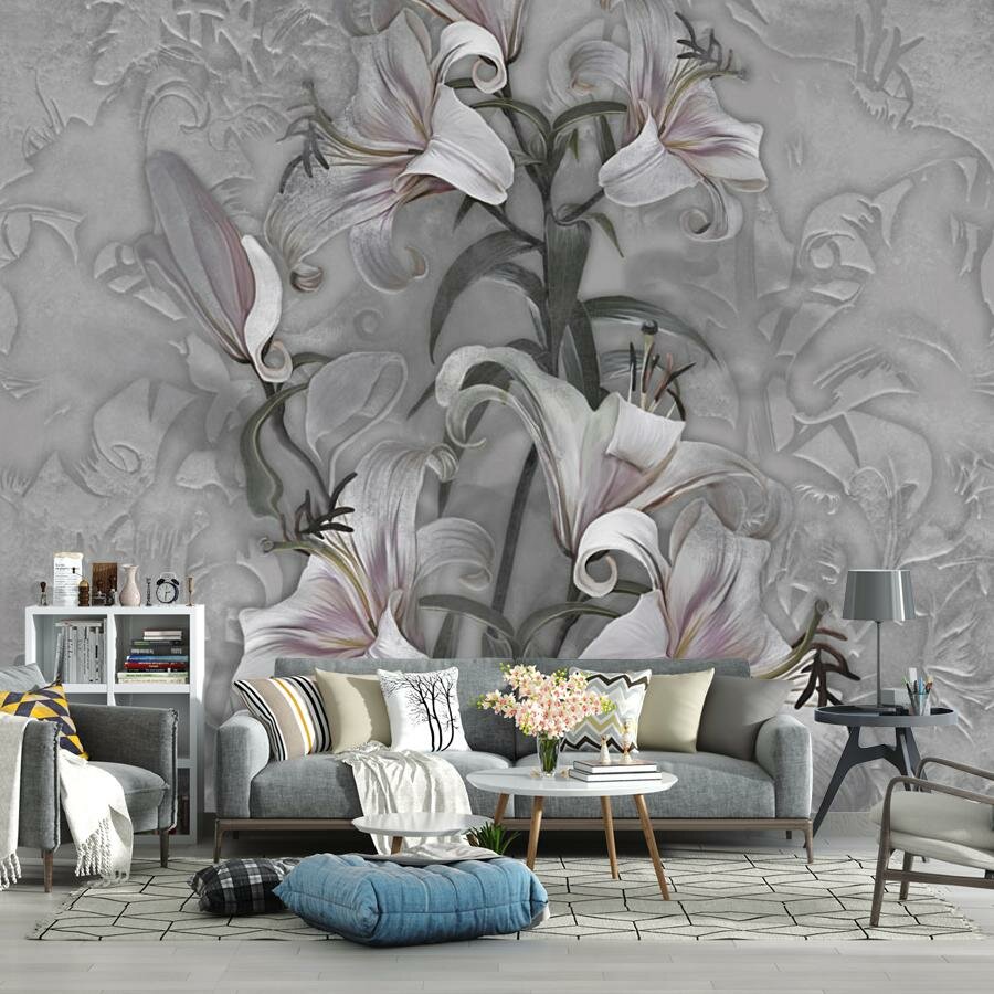 Фотообои Лилия 13-147-L-Флекс 270 x 400 см (ВхШ) Бесшовные, флизелиновые, влагостойкие обои