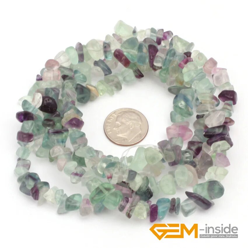 Бусины из натуральных камней GEM-inside Изумрудный, fluorite