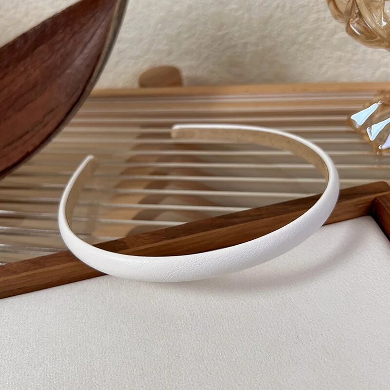 Женские кожаные повязки на голову JIJIANSHI белый