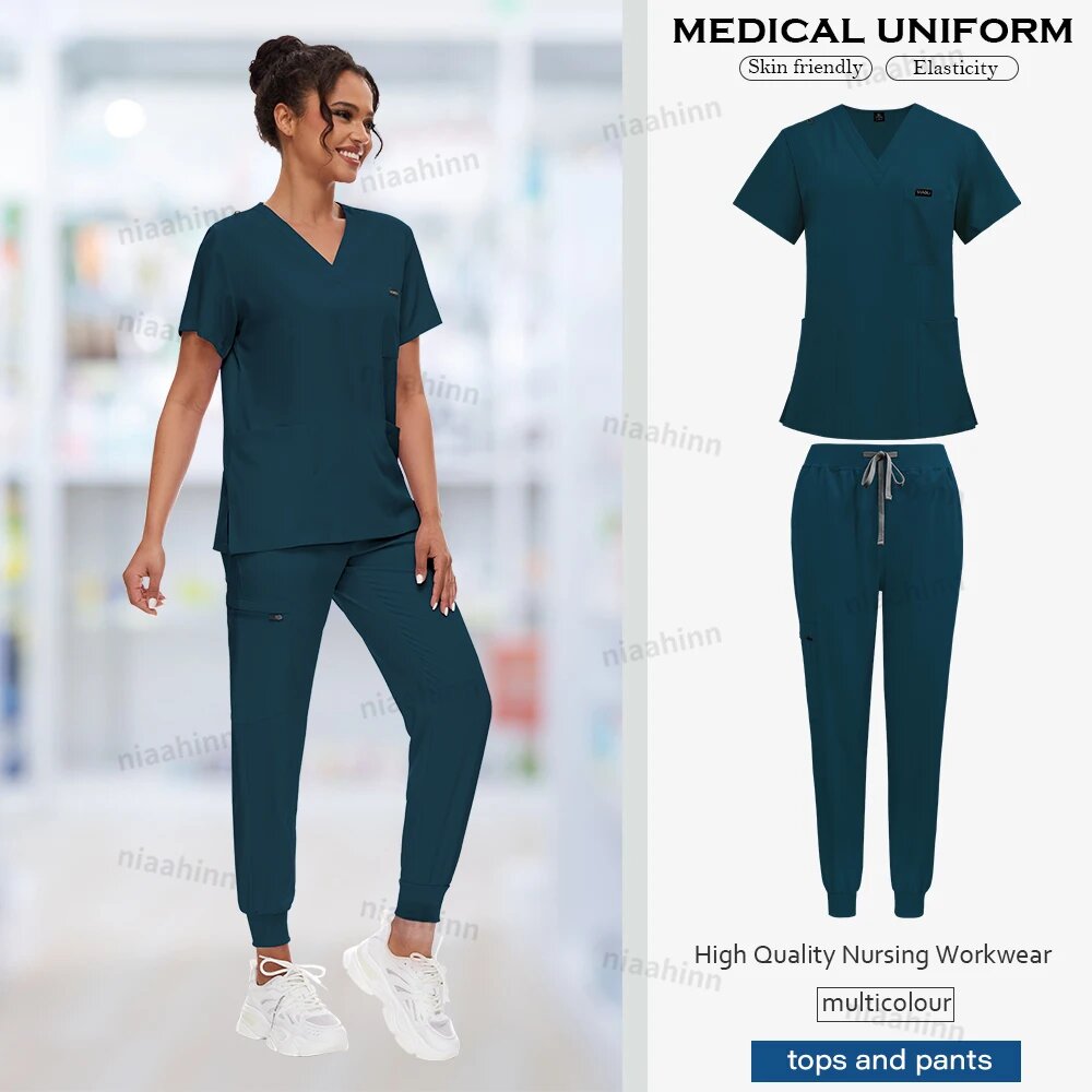Медицинский костюм NiaaHinn NH42122-20240506-1 XL, Caribbean Blue