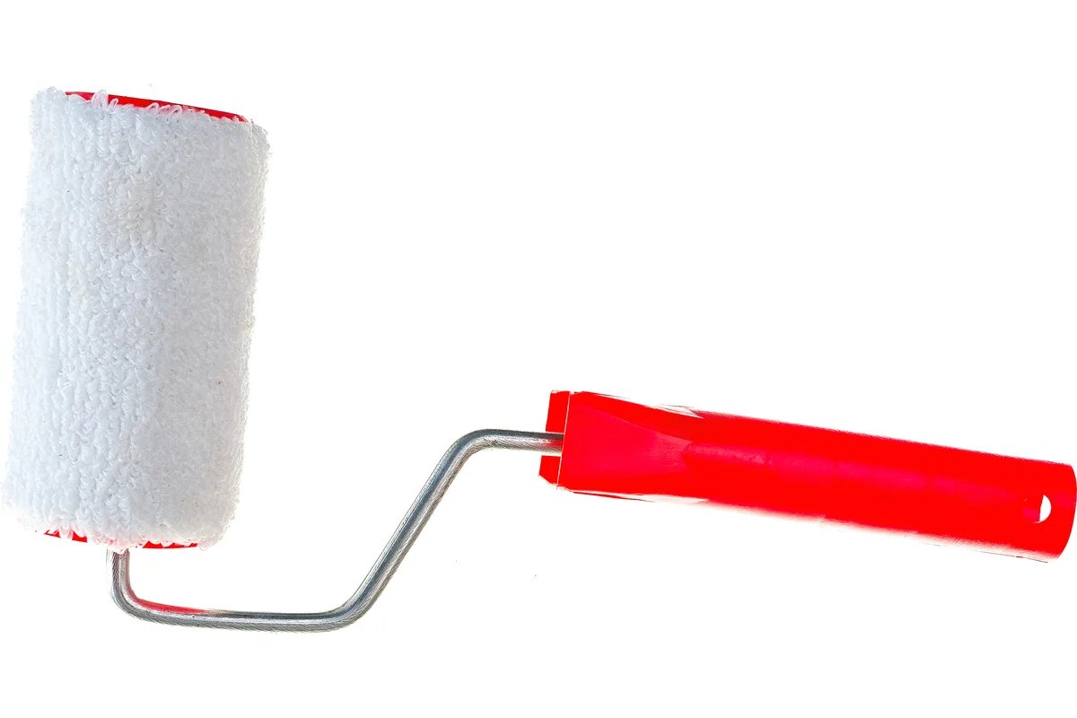 РемоКолор малярный валик с рукояткой Велюр, ось 6 мм, D48 мм, 100 мм 04-2-303