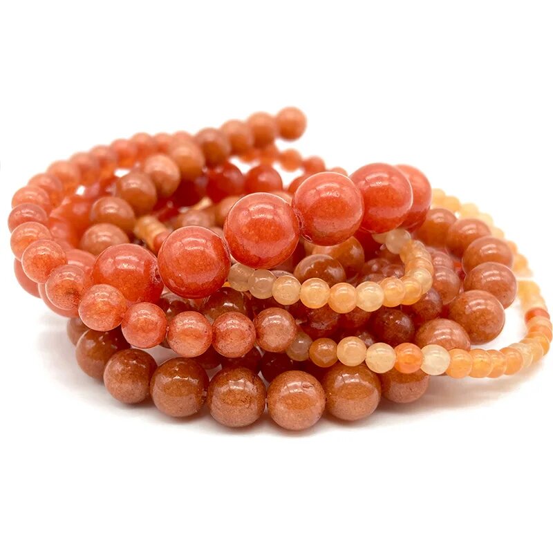 Натуральные бусины Амазонит Тигровый Глаз Кварц Агаты 4 Оранжевый, 4mm(about 92pcs), Red Aventurine